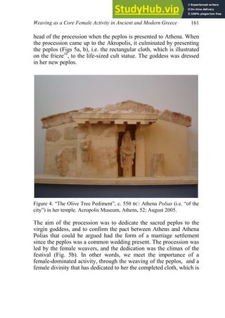 Athena S Peplos Weaving As A Core Female Activity In Ancient And Modern ...