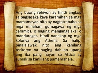 Athens at ang Pag-unlad Nito | PPTX