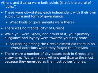 Athens and Sparta | PPT