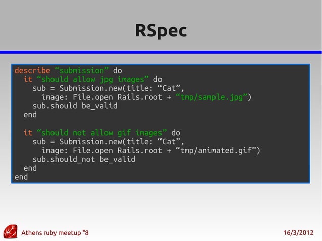 Athens Ruby meetup #8 | PDF