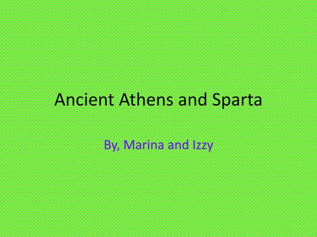 Athens and Sparta slideshare | PPTX