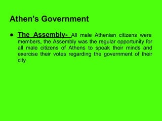 Athen's and u.s. government | PPT