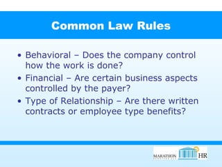 HR for Small Businesses: Urgent Legal Matters - Marathon HR | PPT