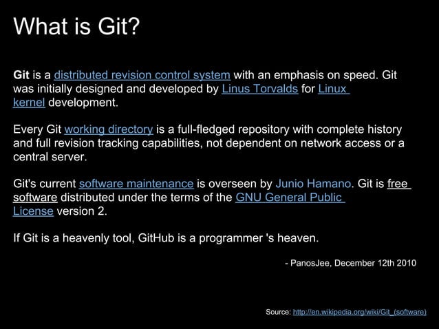 Intro to Git and GitHub | PPT