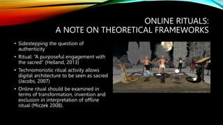 Ritual and role-play in the metaverse: Building community, suspending ...