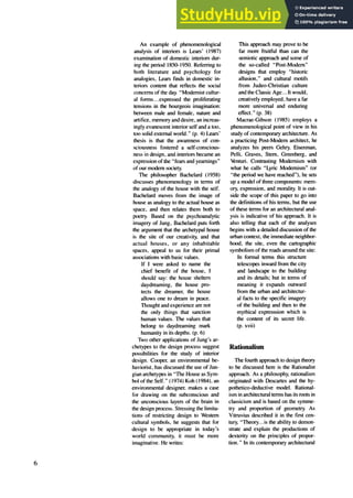 A Theoretical Base For Interior Design A Review Of Four Approaches From Related Fields | PDF