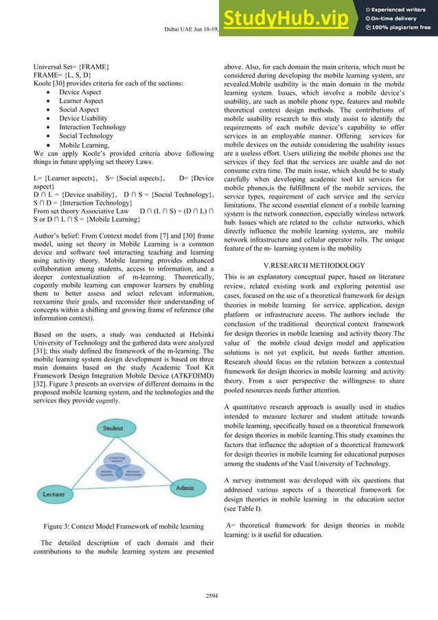 A Theoretical Framework For Design Theories In Mobile Learning A Higher Education Perspective ...