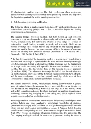 A Theoretical Framework For Developing Reading Materials For Information Science Students | PDF