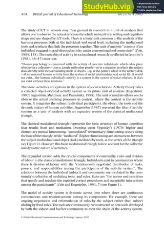 A Theoretical Framework For The Study Of ICT In Schools A Proposal | PDF