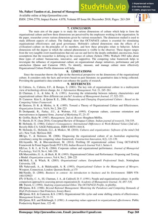 A THEORETICAL FRAMEWORK ON ORGANIZATION CULTURE DIMENSIONS | PDF