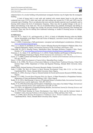 A theoretical perspective on rural housing development and the problems associated with housing ...