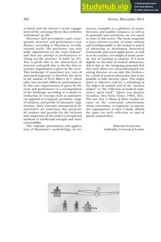 A Theory Of Music Analysis On Segmentation And Associative Organization ...