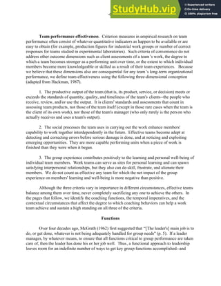 A THEORY OF TEAM COACHING | PDF