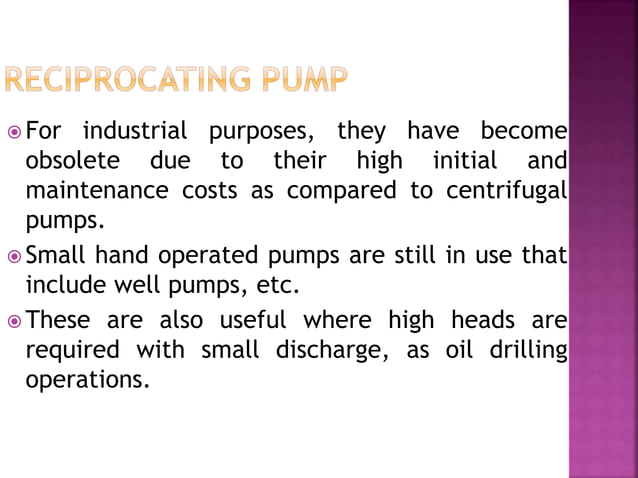 Centrifugal & reciprocating pumps | PPTX