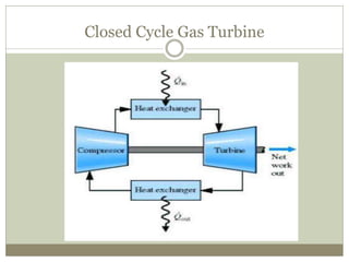 Gas turbine cycle (open and closed gas turbine cycle) | PPTX