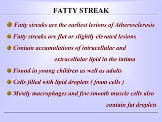 Atherosclerosis pathology mbbs | PPTX