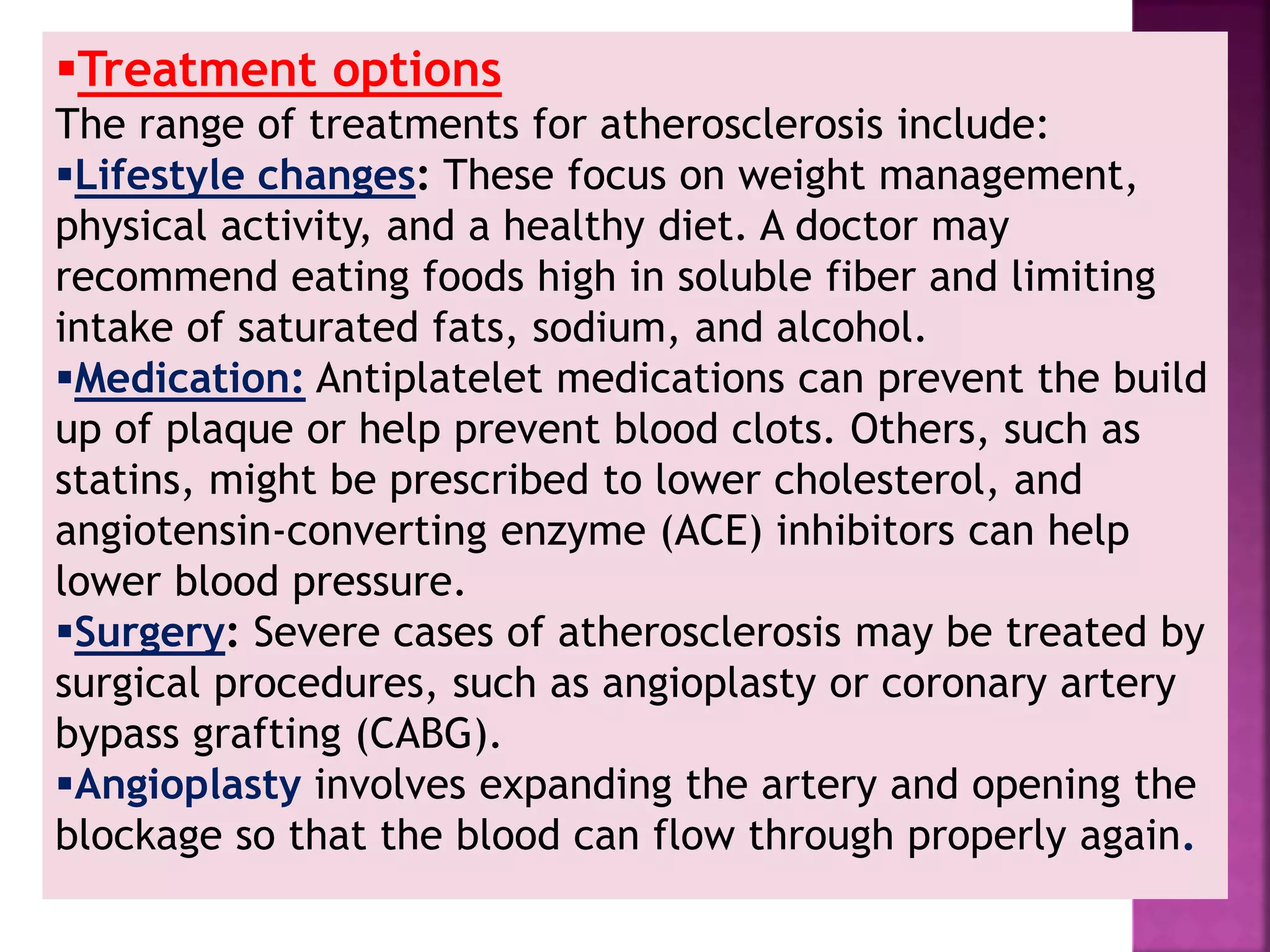 Atherosclerosis1-Symptoms,Treatment,Diagnosis,pathophysiology,Treatment ...