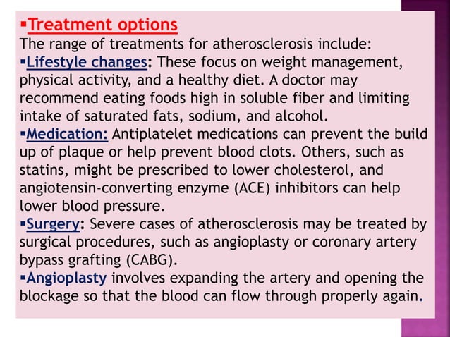 Atherosclerosis1 Symptomstreatmentdiagnosispathophysiologytreatment Optionsprevention