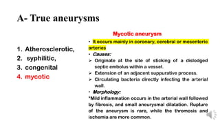 pathology of Atherosclerosis, dissection and aneurysm copy | PPT