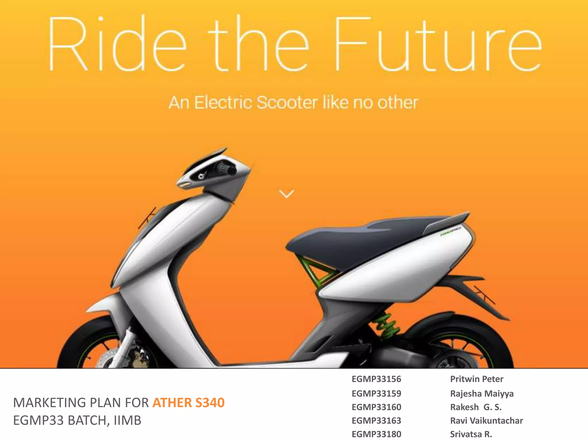 Ather s340 Electroc Scooter | PPTX