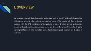 A thesis presentation on pothole detection | PPTX