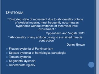 Athetosis and dystonia | PPTX