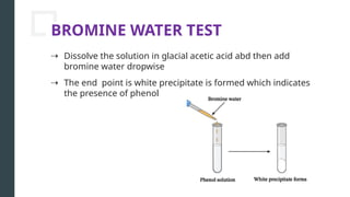 Quantitative test for phenol,types of test | PPSX