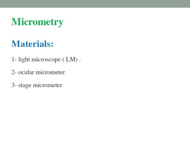 Micrometry | PPTX | Photography | Arts and Crafts