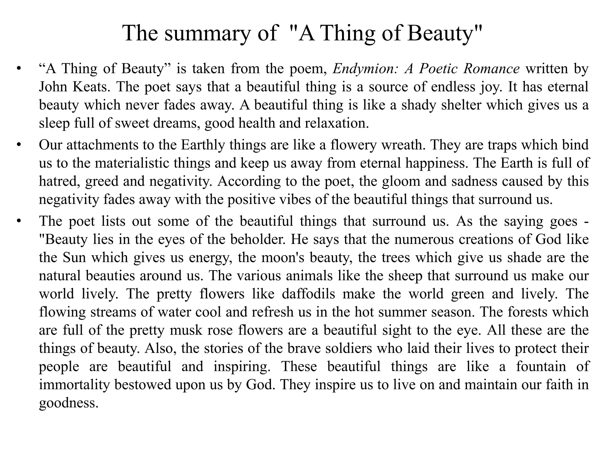 A Thing of Beauty | PPT