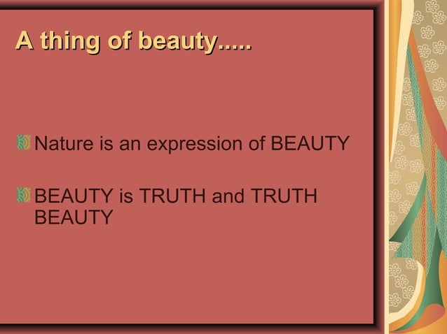A Thing of Beauty XII | PPT