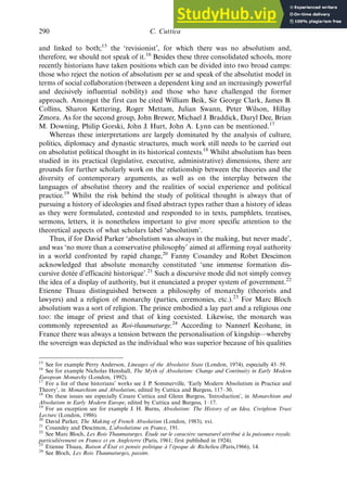 A Thing Or Two About Absolutism And Its Historiography | PDF