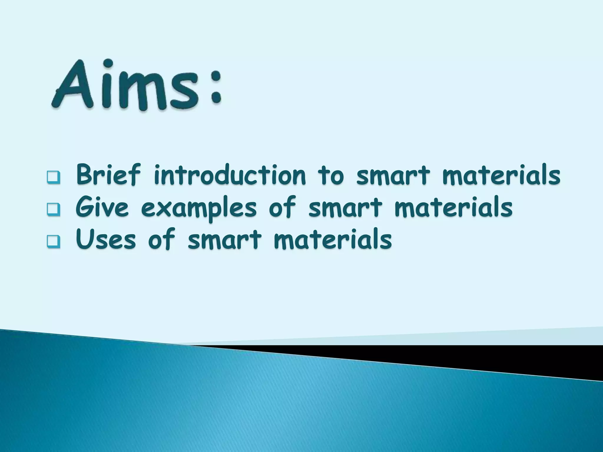 SMART MATERIALS | PPTX