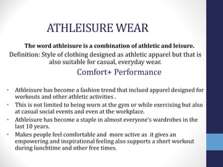 Athleisure Study for fabric and brands india | PDF