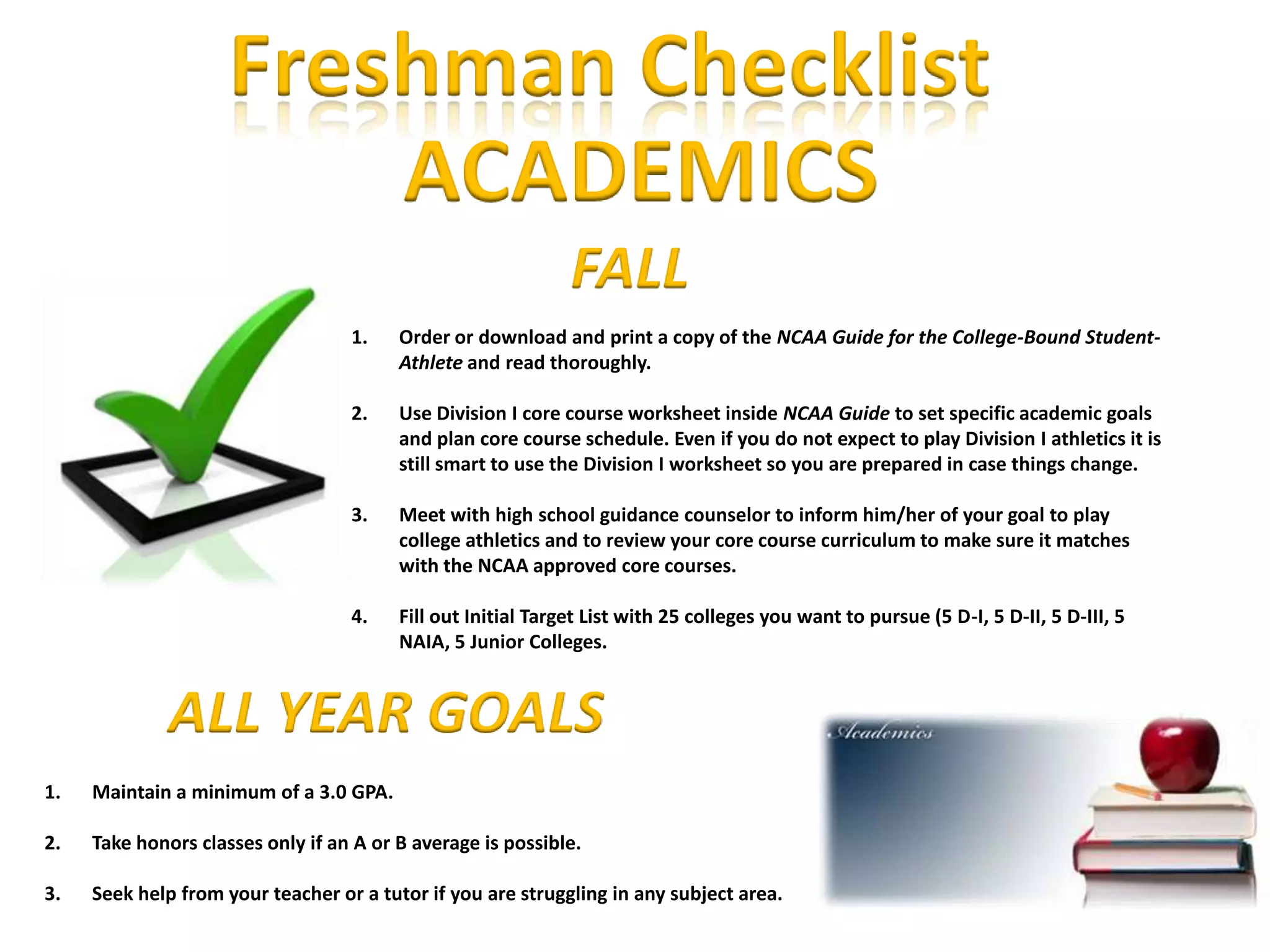 Athlete checklist | PPTX