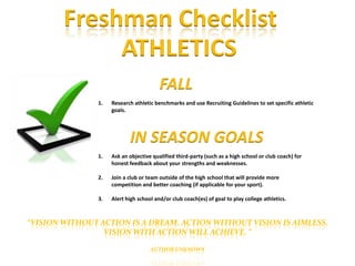 Athlete checklist | PPTX