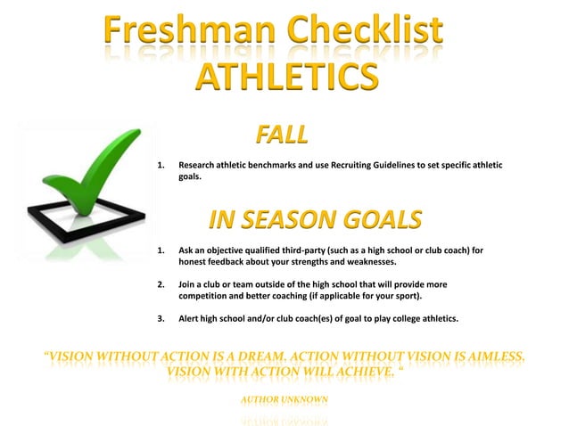 Athlete checklist | PPT