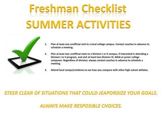 Athlete checklist | PPTX