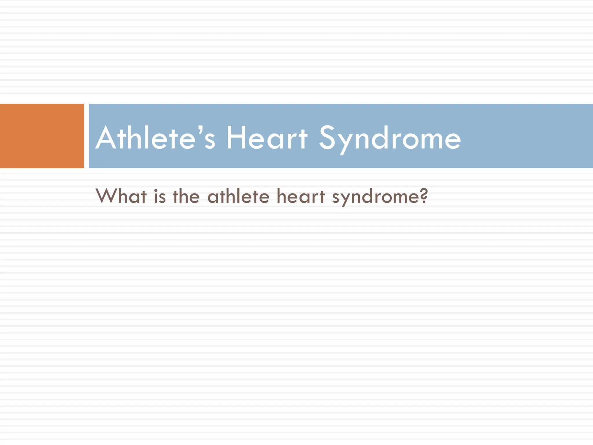 Athlete heart syndrome lecture slidessss | PDF