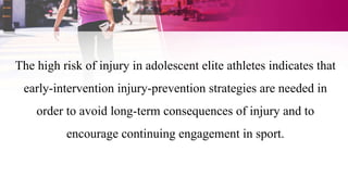High risk of Injury in Elite Athletes | PPTX