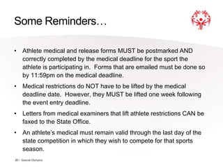 Athlete medical records powerpoint 2018 2019 | PPT