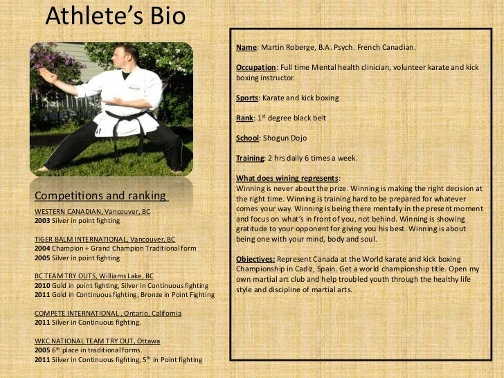 Athletes bio english