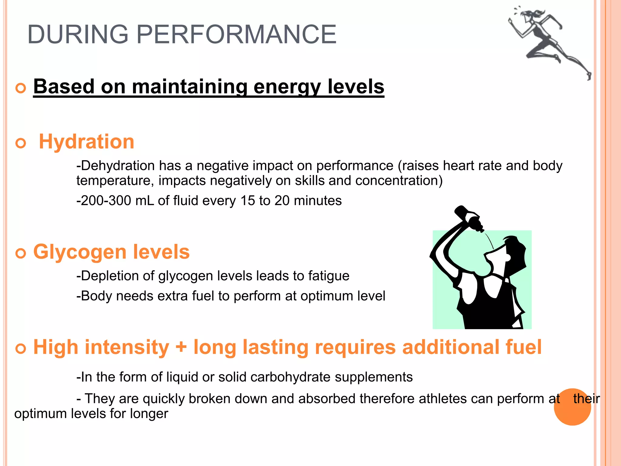 Athletes nutrition and optimum performance | PPTX