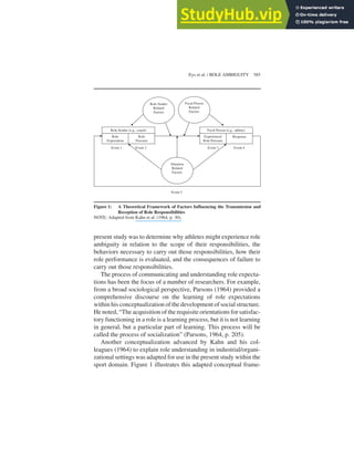 Athletes Perceptions Of The Sources Of Role Ambiguity | PDF