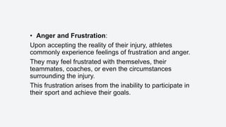 Athletes' reactions and responses to injuries.pptx | Injuries ...