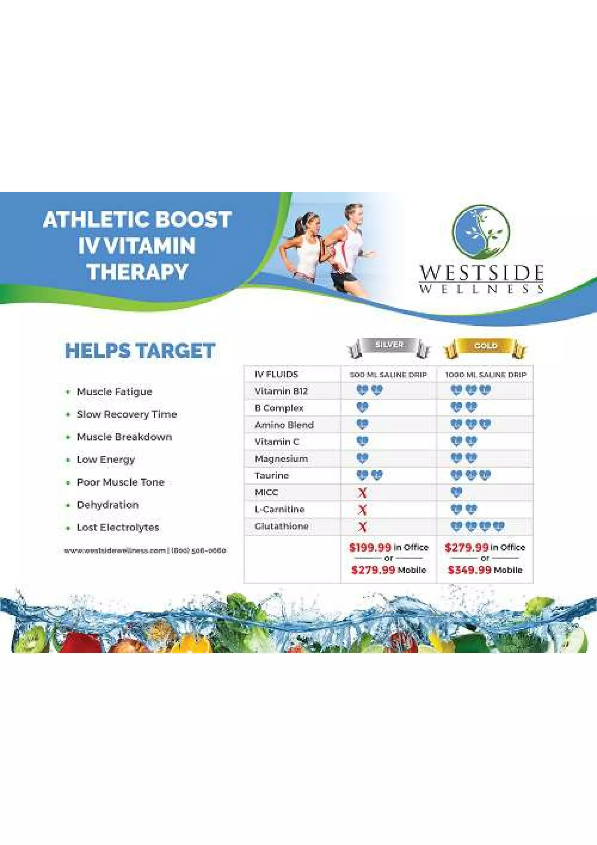 IV Therapy for Athletes | Westside Wellness | PDF