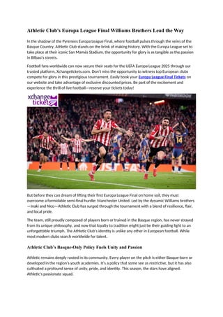 Athletic Club's Europa League Final Williams Brothers Lead the Way.docx