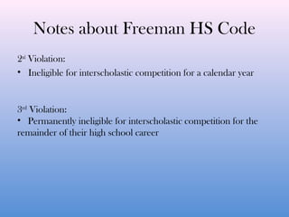 Athletic Code Roundtable | PPT