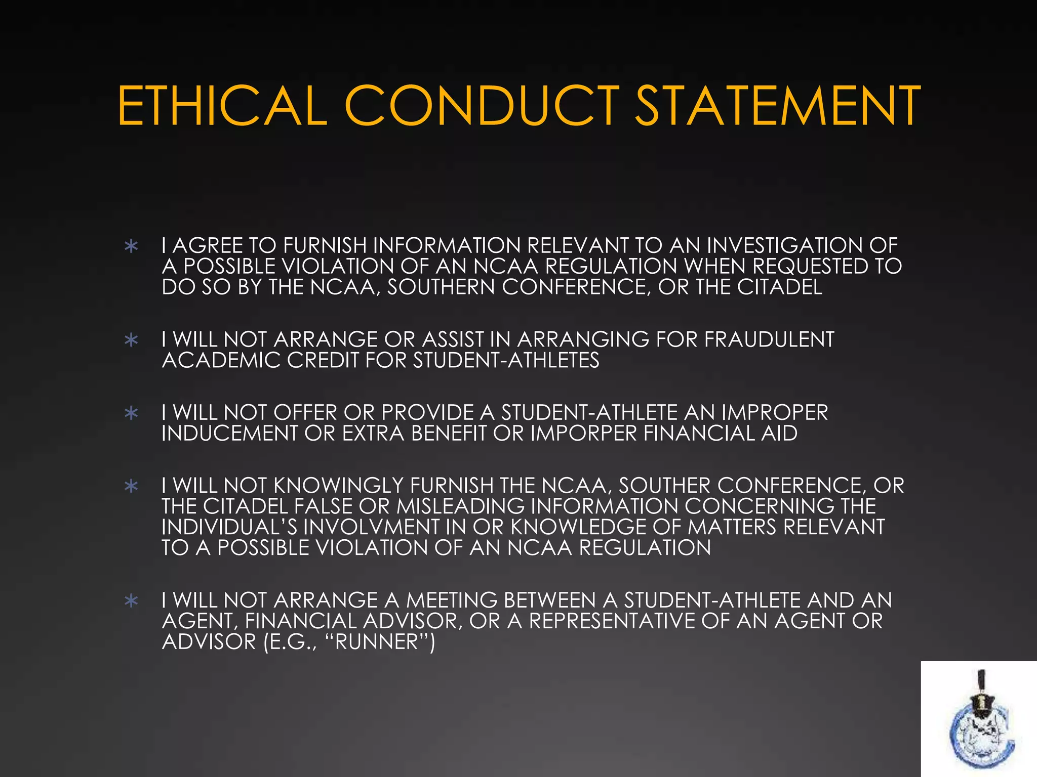 Athletic compliance presentation | PPTX