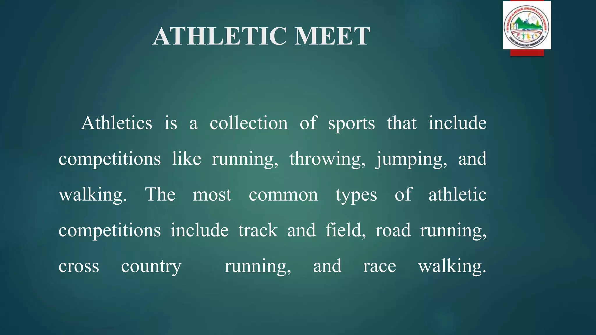 Athletics' Events | PPTX