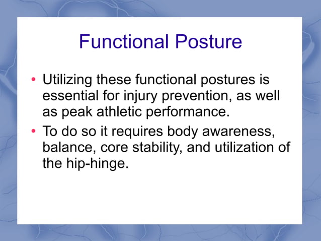 Common Athletic Posture - Functional Postures | PPT